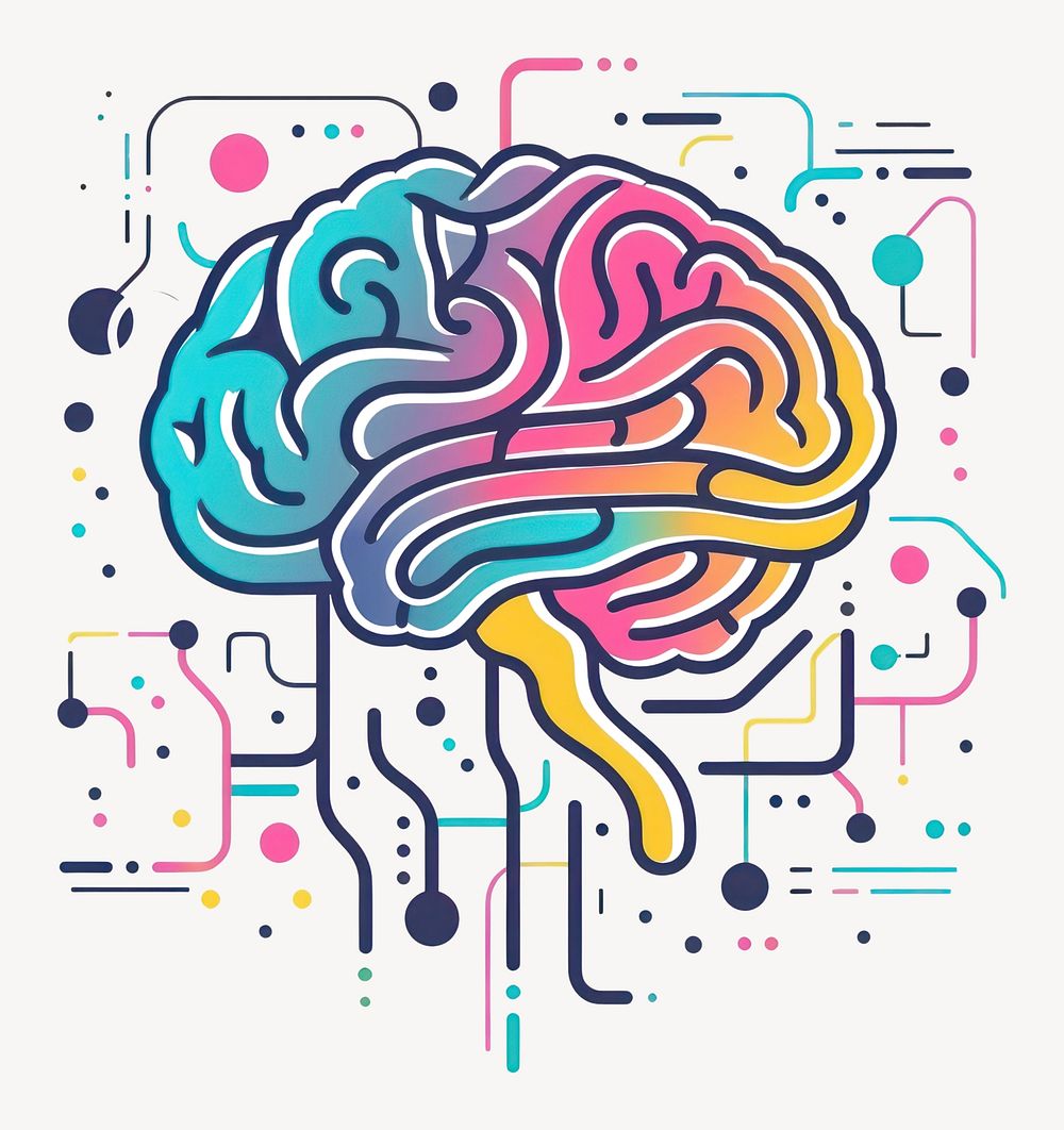 AI brain illustration colorful art | Free Vector - rawpixel