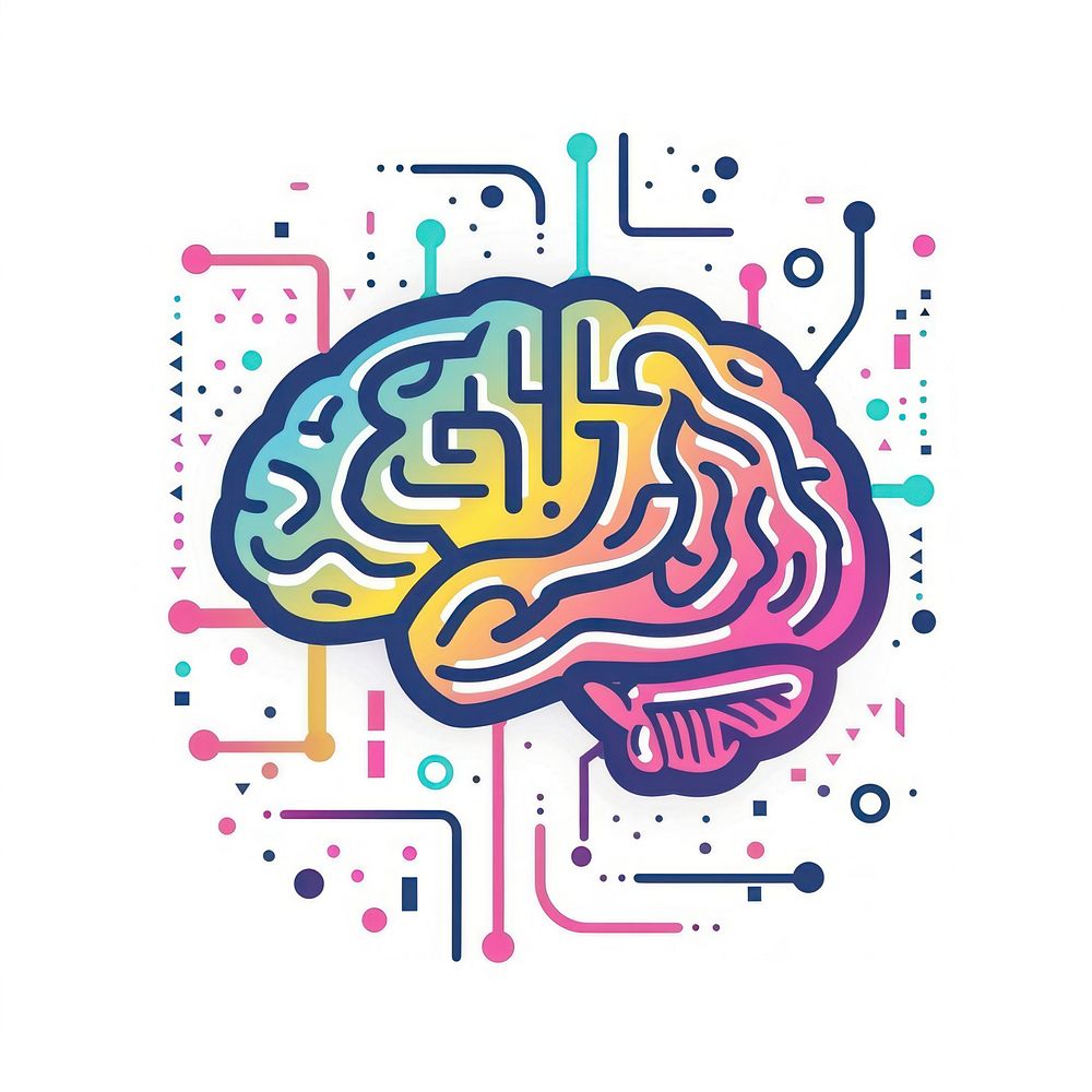 AI brain illustration colorful art. | Free Photo Illustration - rawpixel