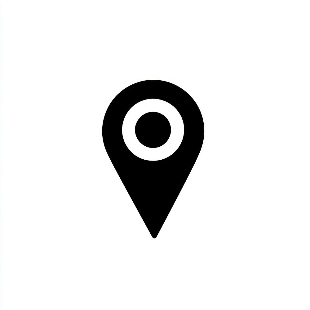 Location pin black white icon. | Free Photo Illustration - rawpixel