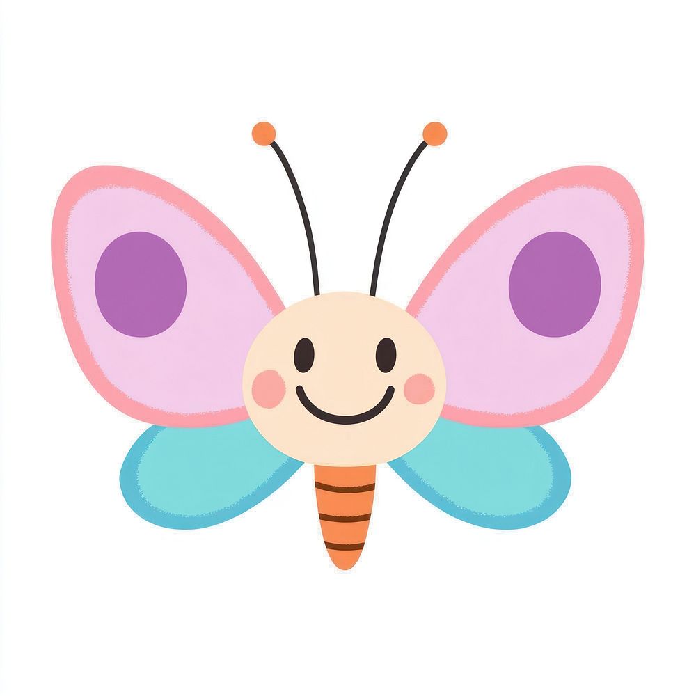 Butterfly smile illustration insect design | Free Photo Illustration ...