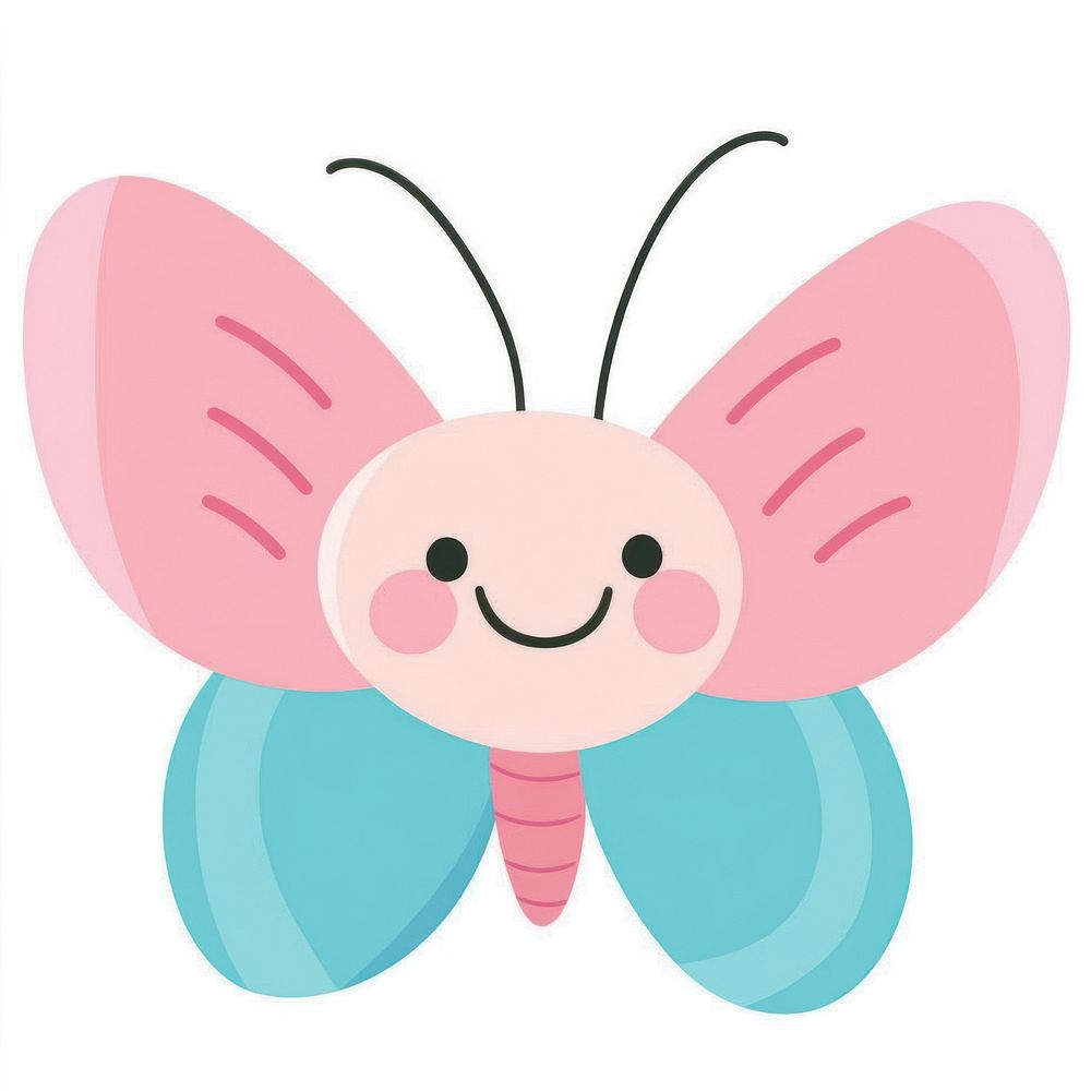 Cute butterfly smile illustration pastel | Free Photo Illustration ...