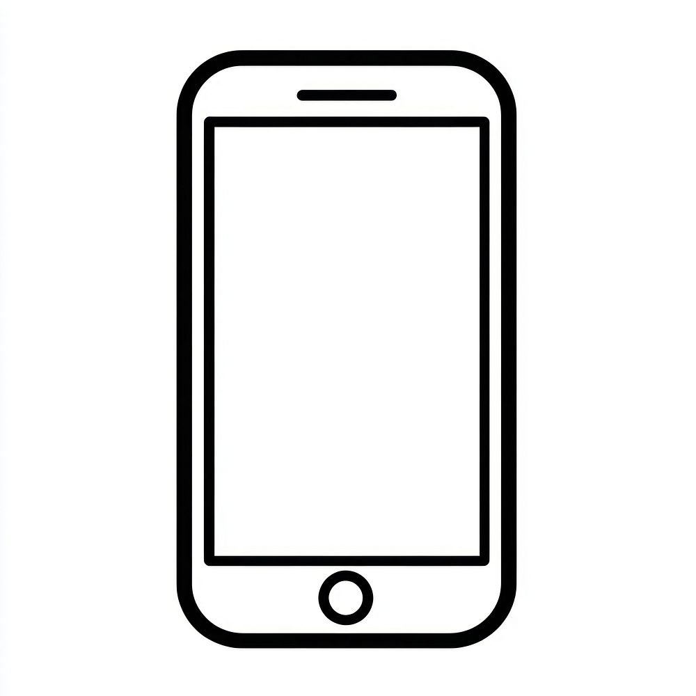 Mobile icon minimal phone black. | Free Photo Illustration - rawpixel