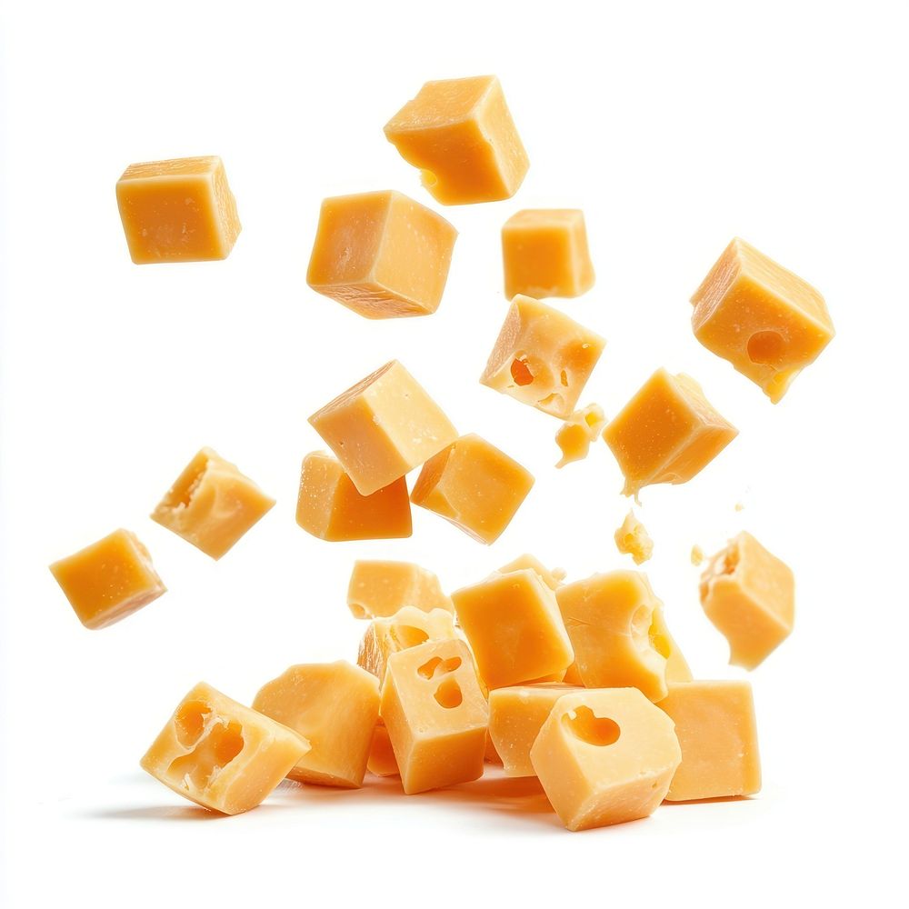 Cheddar cheese cubes food suspended | Free Photo - rawpixel