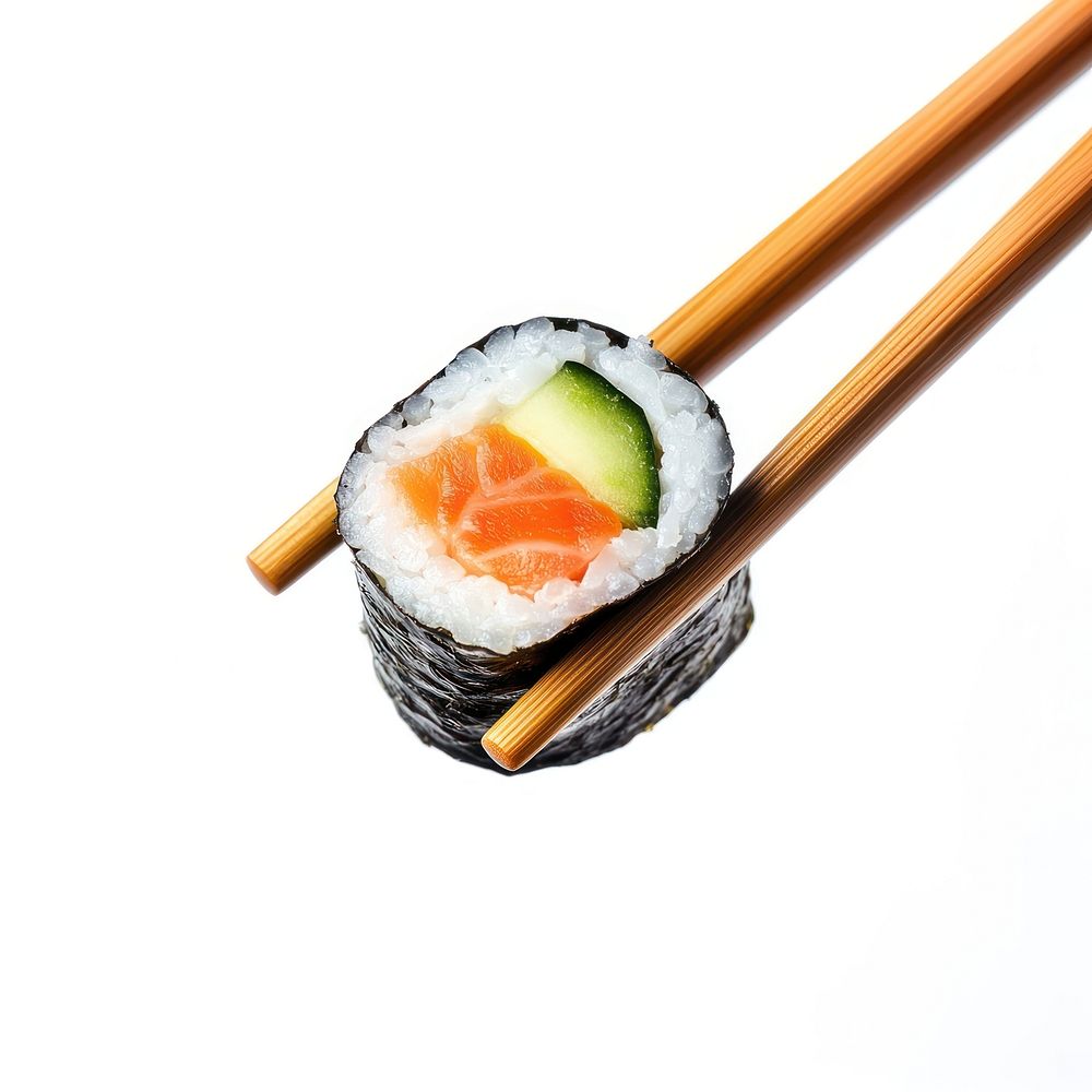 Chopsticks holding Sushi maki salmon | Free Photo - rawpixel