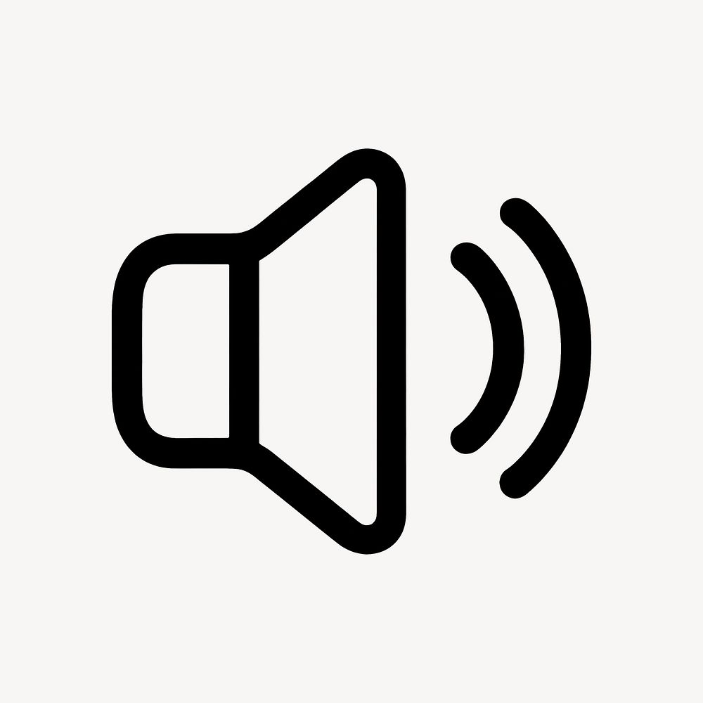 Minimalist speaker sound icon | Free Photo Illustration - rawpixel