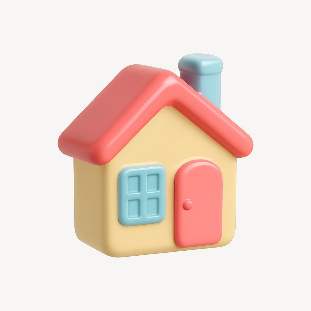 Colorful 3D cartoon house | Free Photo Illustration - rawpixel