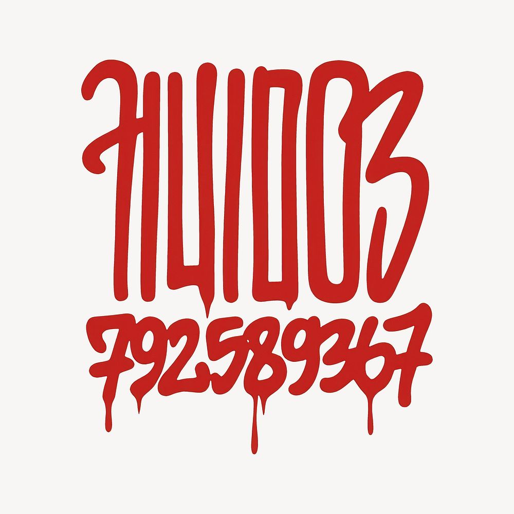 Graffiti Numbers Style Design Images | Free Photos, PNG Stickers ...