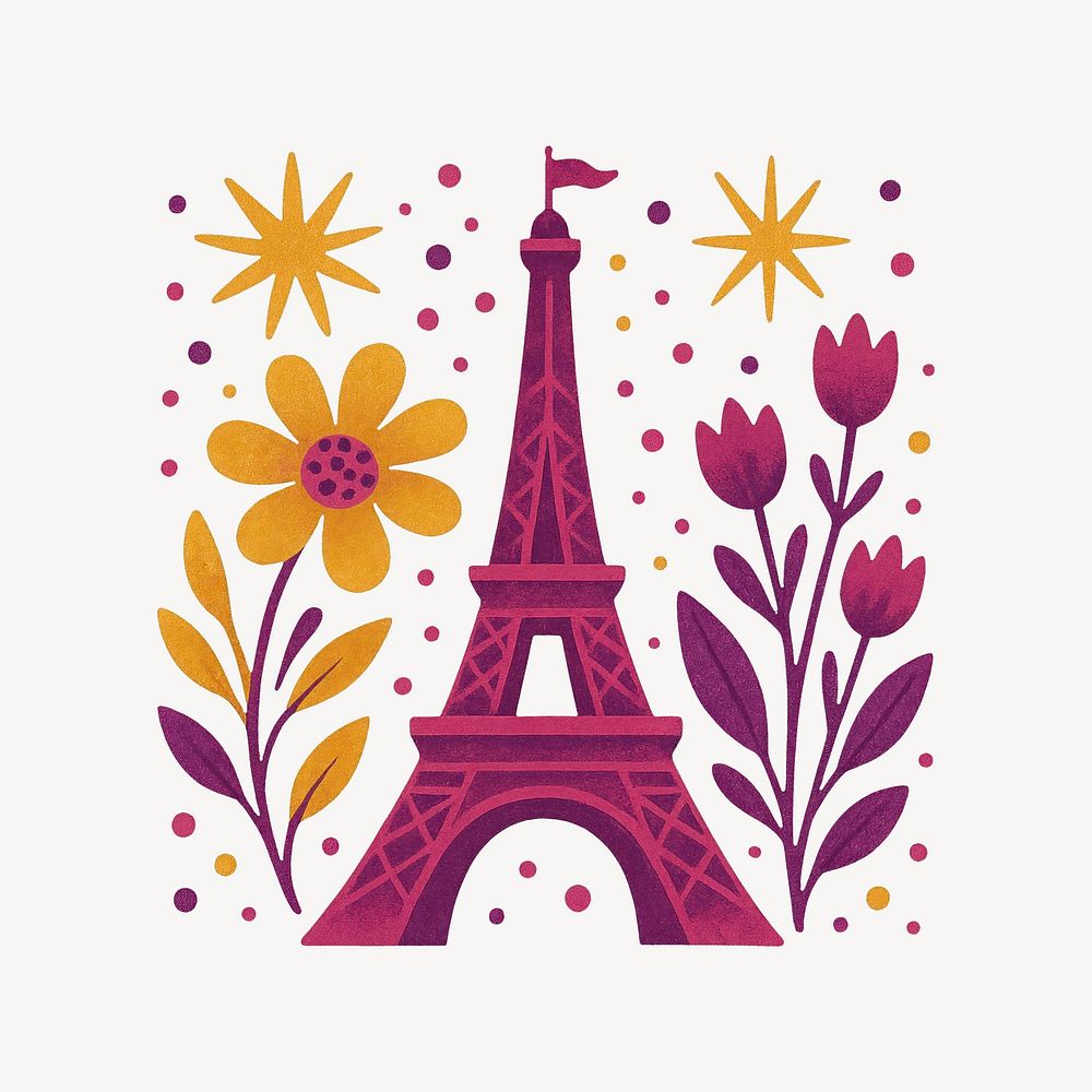 Pink+eiffel+tower Illustration Images | Free Photos, PNG Stickers ...