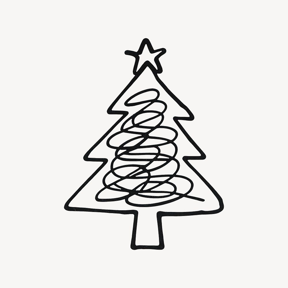 Christmas Tree Sketch Drawing Images | Free Photos, PNG Stickers ...