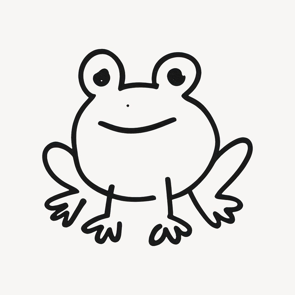 Frog Black And White Drawing Design Images | Free Photos, PNG Stickers ...