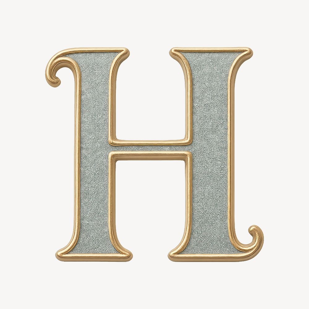 Elegant gold letter H | Free Photo Illustration - rawpixel