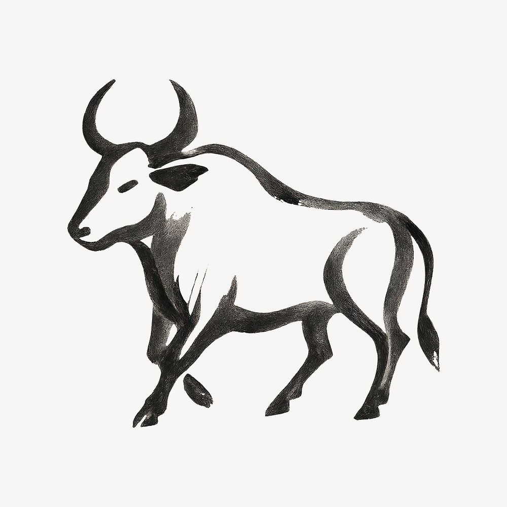 Bull Art Paintings Shadow Aesthetic Images | Free Photos, PNG Stickers ...