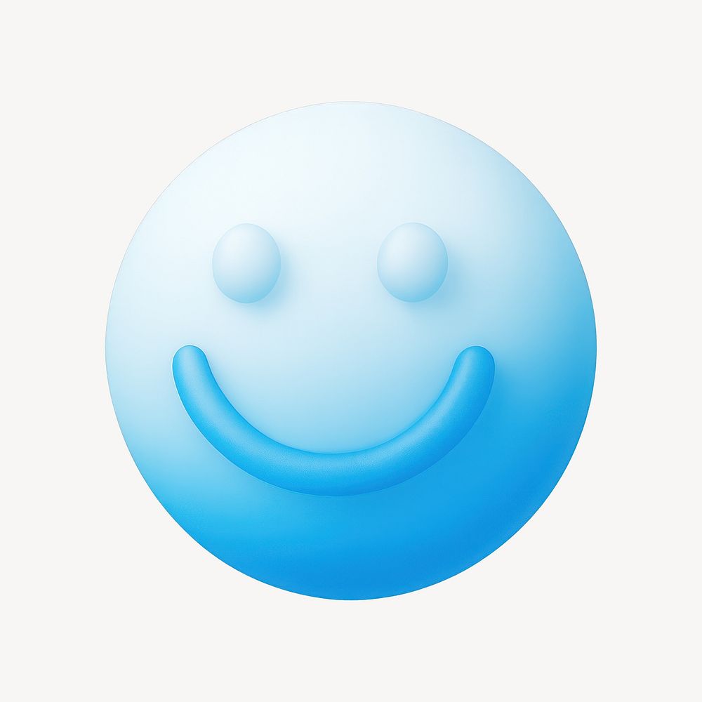 Emoji+glass Blue Gradient Design Images | Free Photos, PNG Stickers ...
