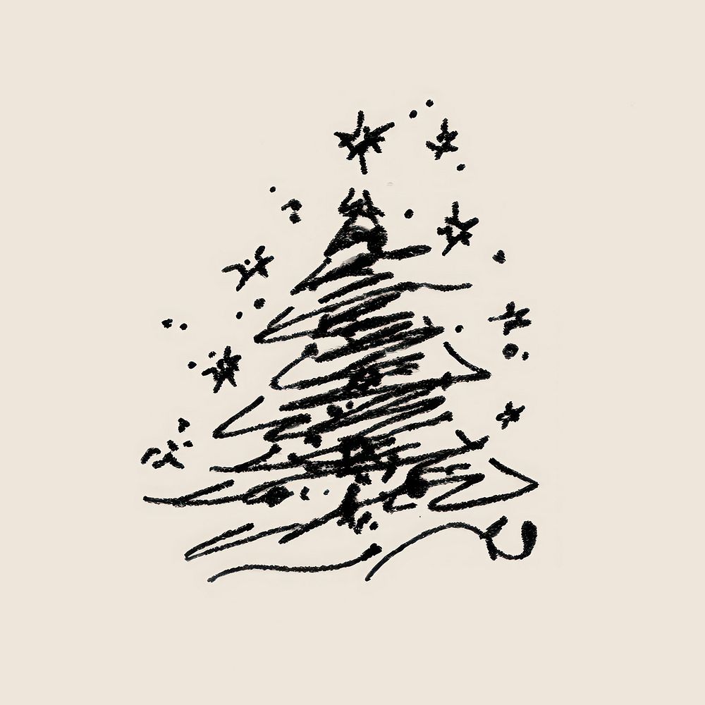 Christmas Tree Sketch Drawing Isolated Images | Free Photos, PNG ...