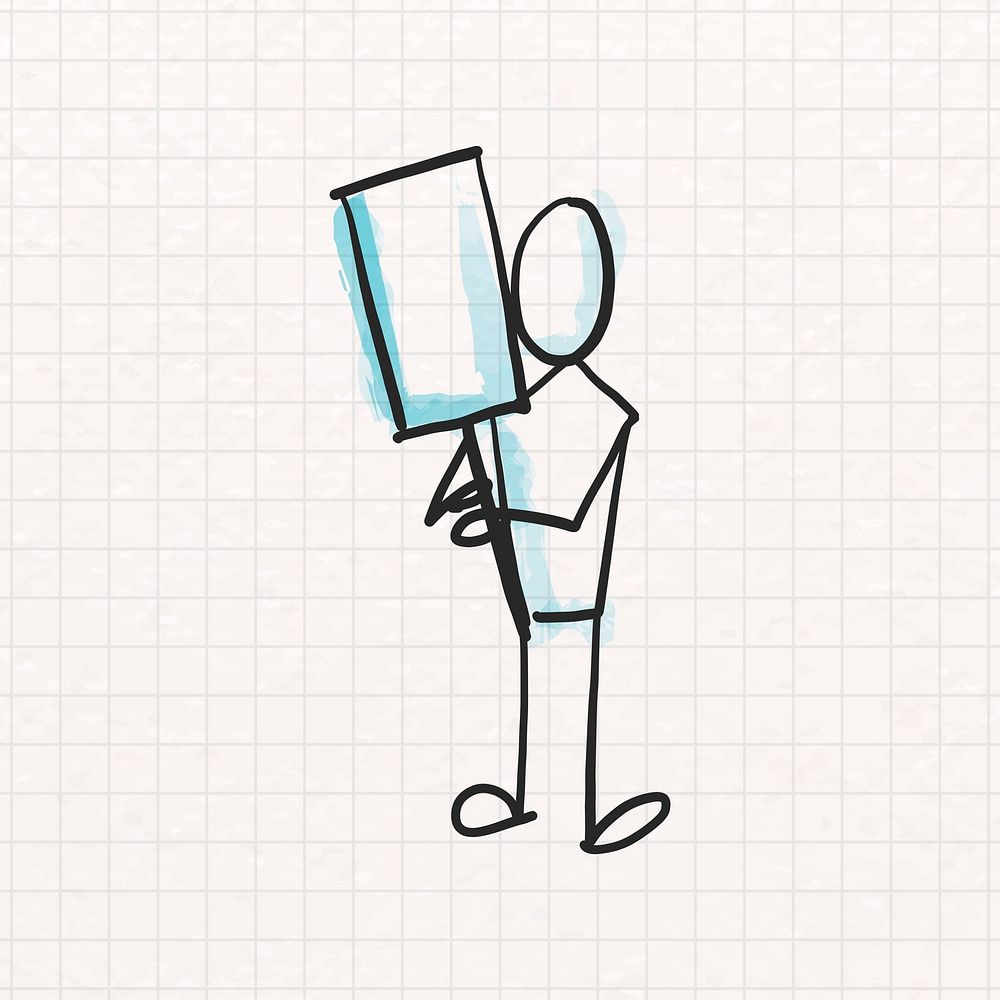 Man holding empty sign, cartoon | Premium Vector - rawpixel