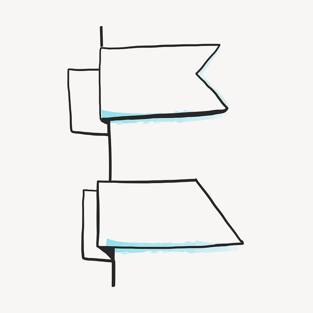 Two ribbon banners clipart, collage | Premium PSD - rawpixel