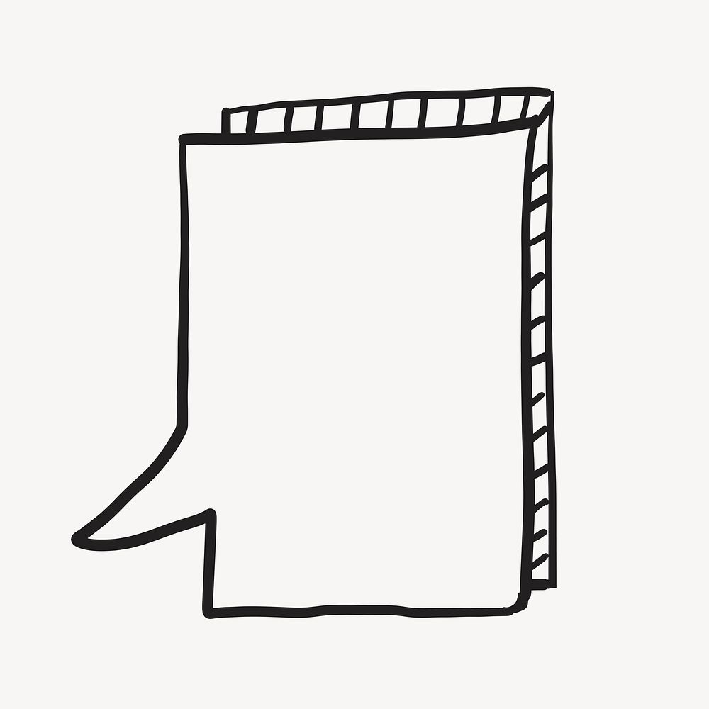 Rectangle speech bubble, doodle clipart | Premium PSD - rawpixel