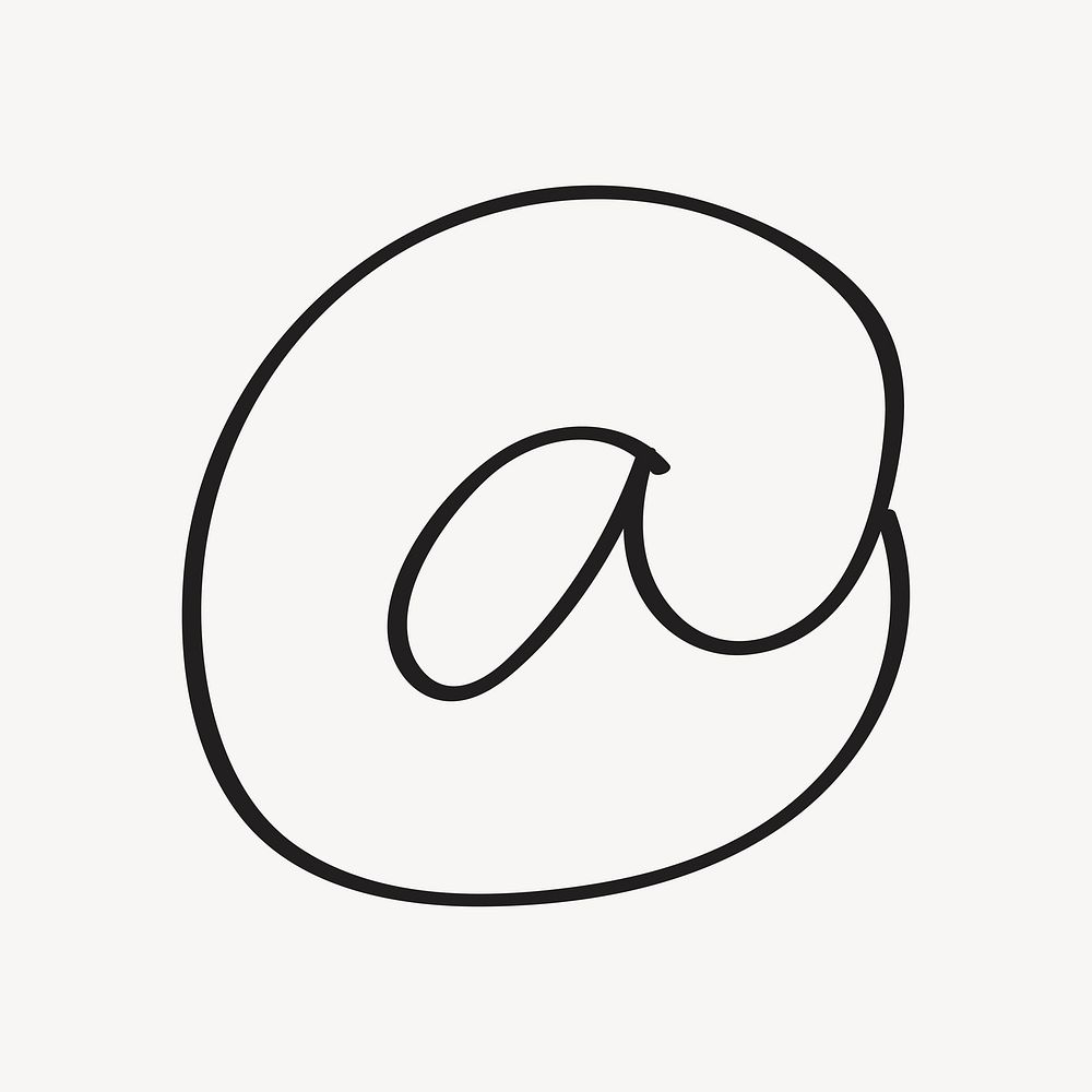 At sign doodle, social media | Free Icons - rawpixel