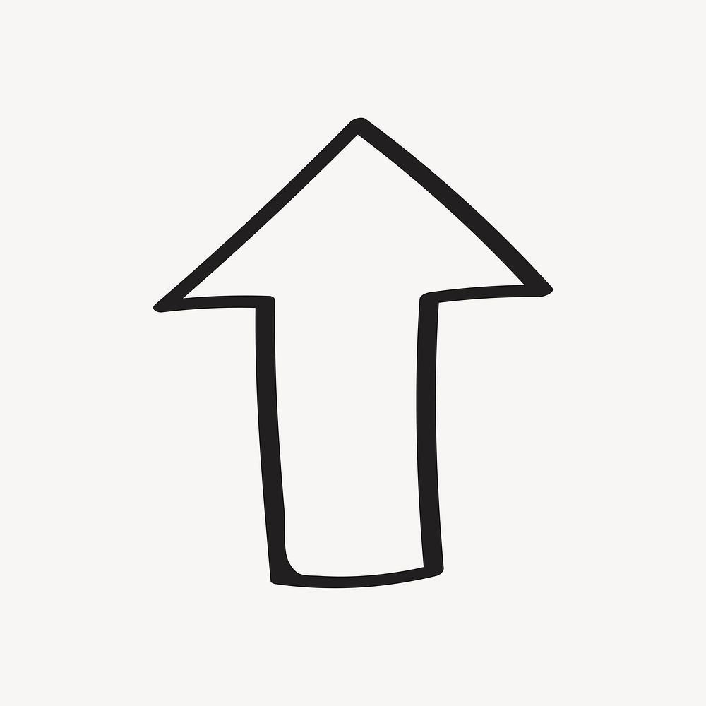Up arrow, doodle icon clipart | Free Icons - rawpixel