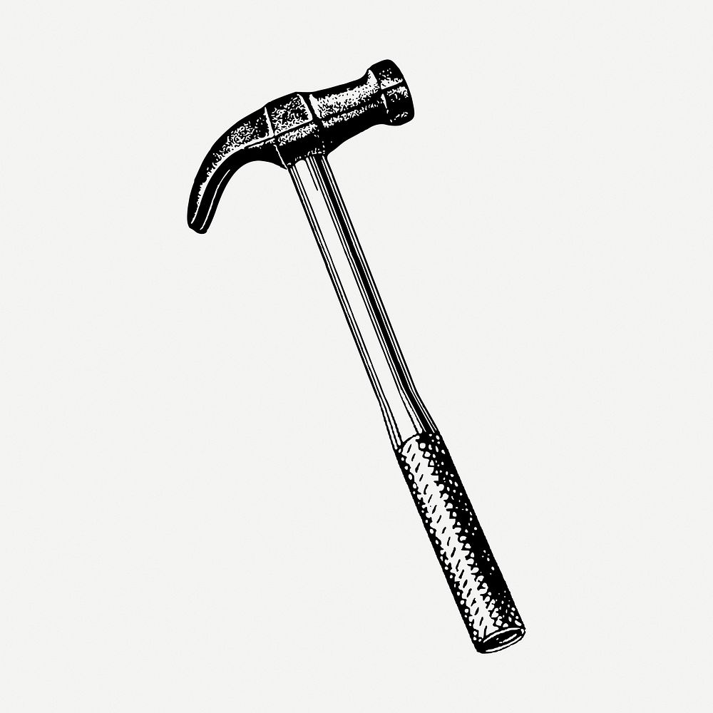 Hammer drawing, vintage tool illustration | Free PSD - rawpixel