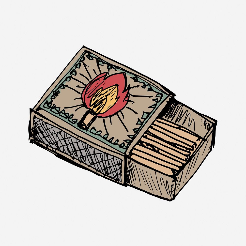 Match box clipart, vintage object | Free Photo - rawpixel