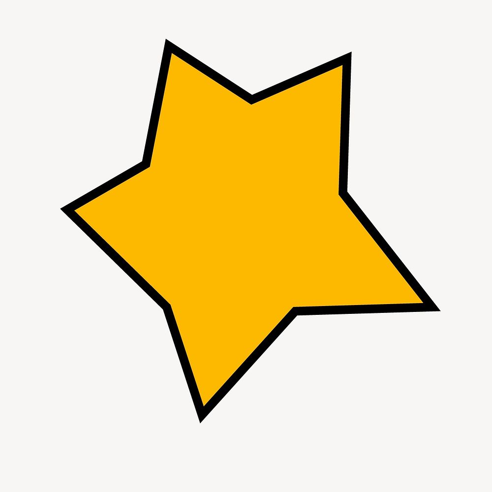 Star doodle sticker, space illustration | Free Vector - rawpixel