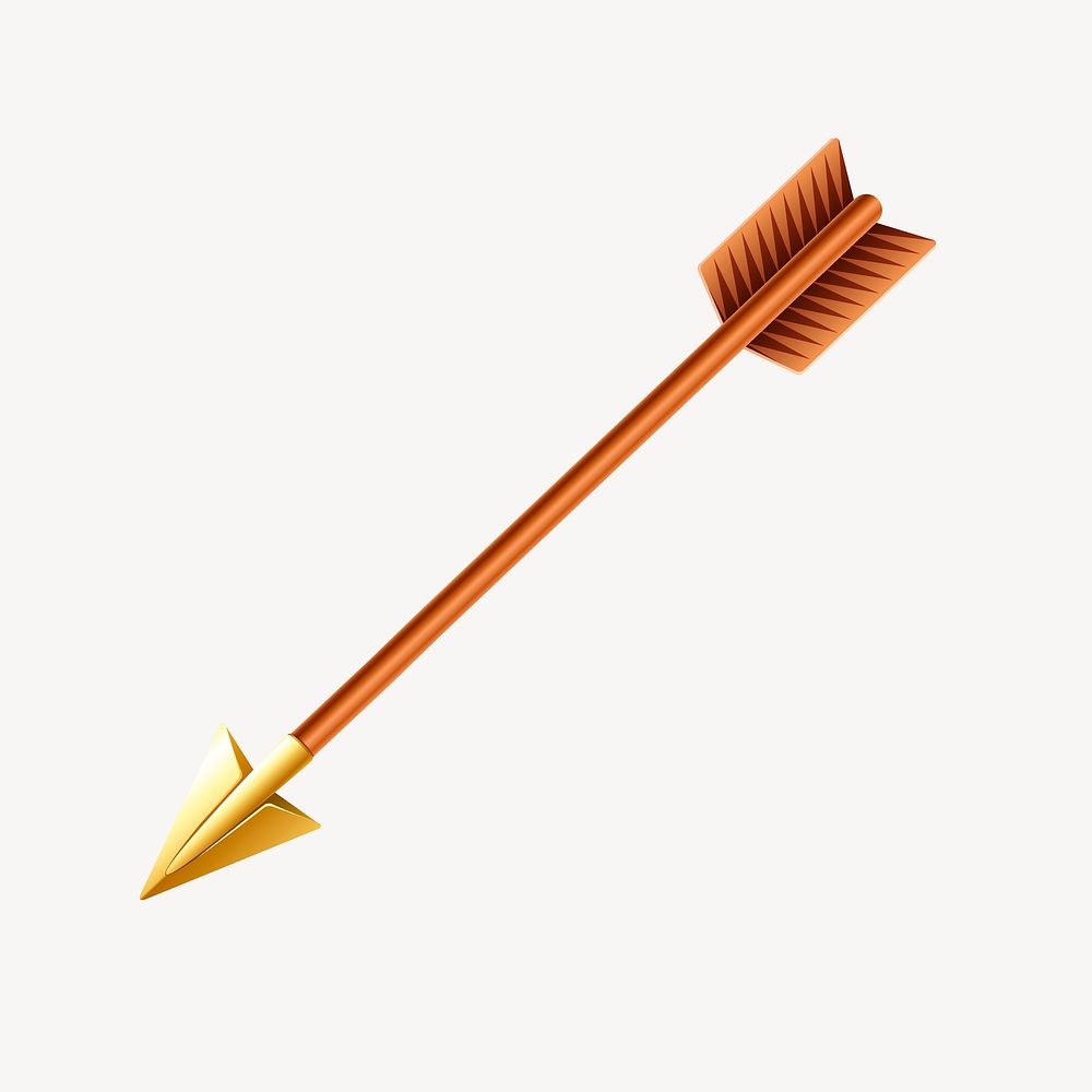 Gold arrow, object illustration. Free | Free Photo - rawpixel