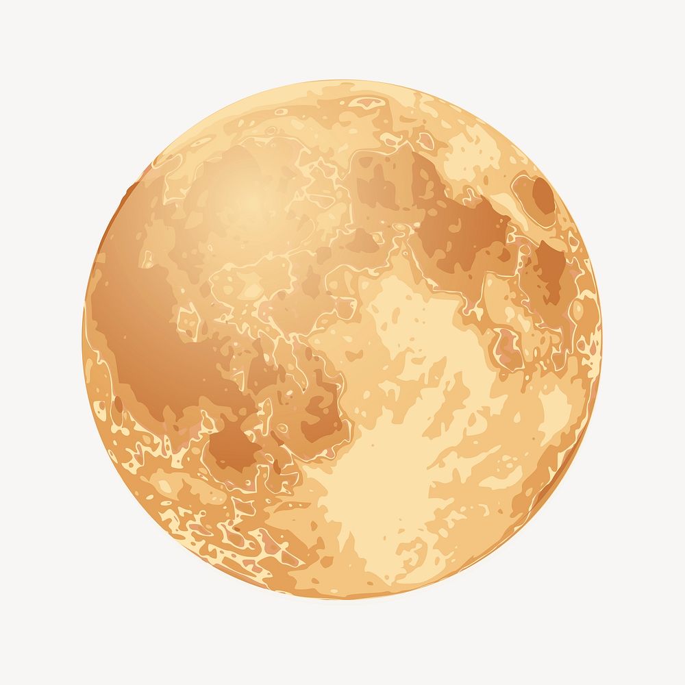 Full moon clipart, astronomy illustration | Free Vector - rawpixel