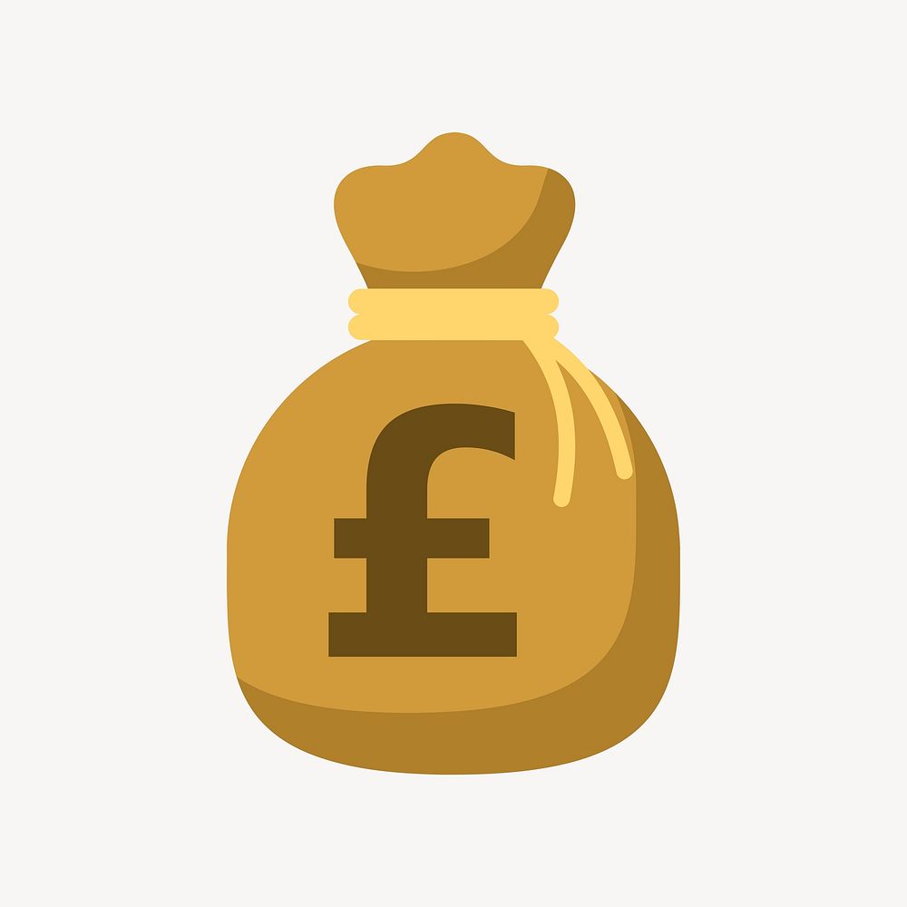 Money bag sticker, pound currency | Free PSD - rawpixel