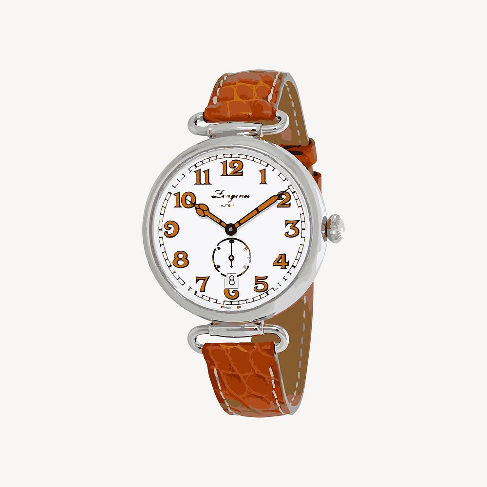 Wristwatch sticker, fashion illustration vector. | Free Vector - rawpixel