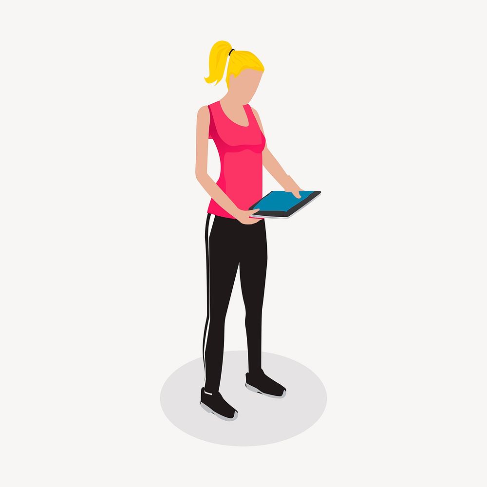 Fitness instructor clipart, job illustration | Free Vector - rawpixel
