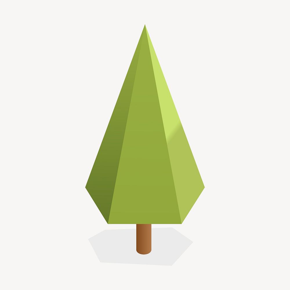 Pine tree 3D clipart, botanical | Free Vector - rawpixel