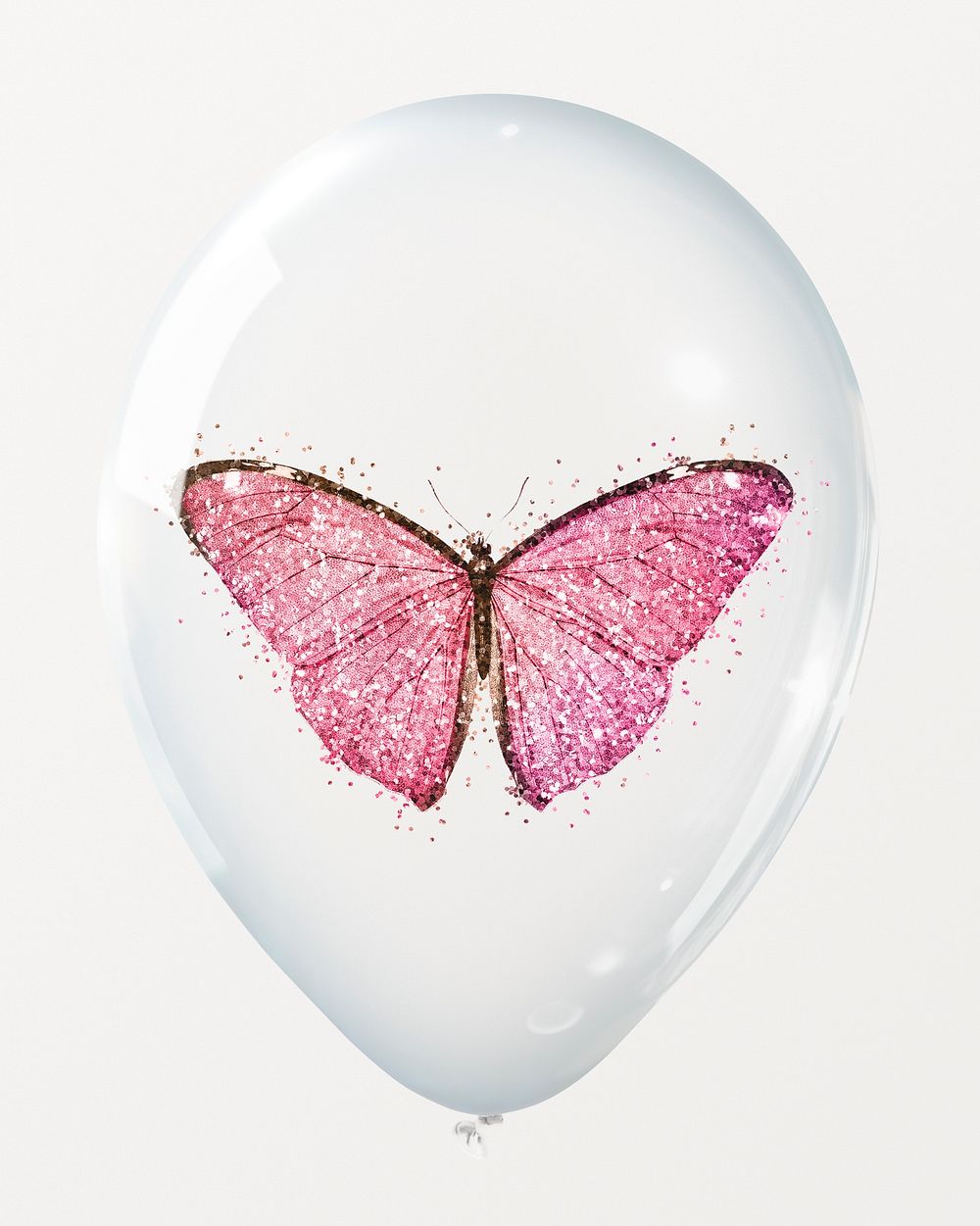 Glittery pink butterfly in clear | Free Photo - rawpixel