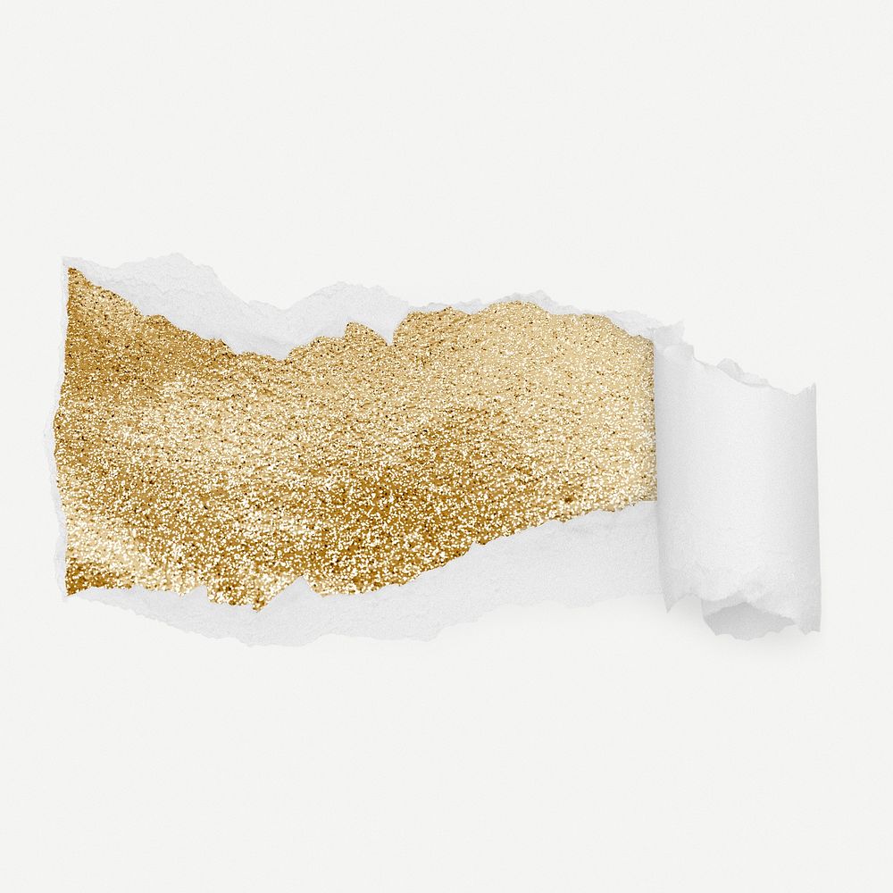 Gold glitter texture torn paper | Free PSD - rawpixel