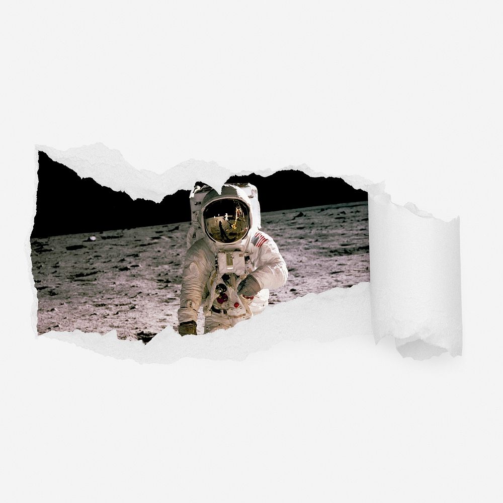 Astronaut on the moon ripped | Free Photo - rawpixel