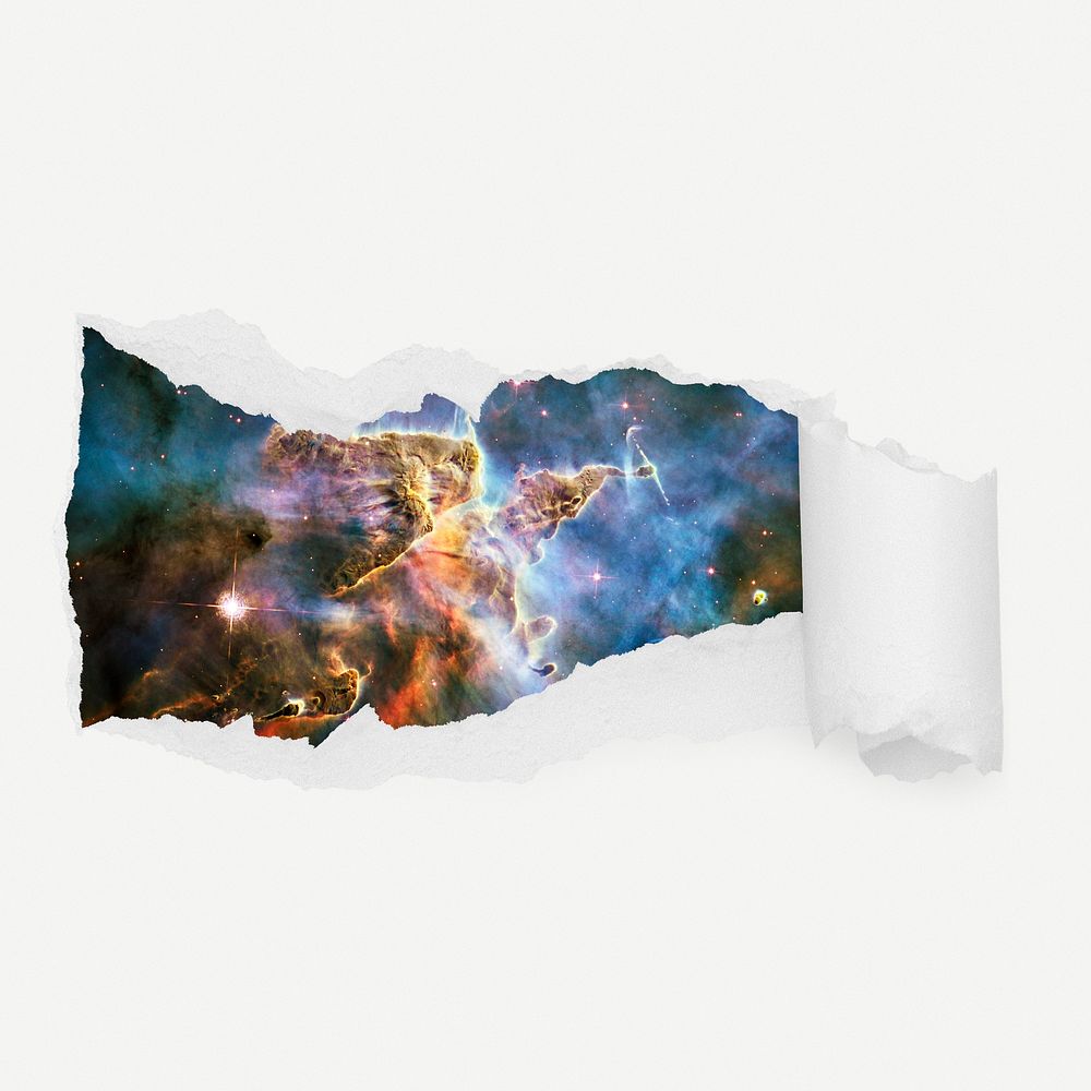 Nebula galaxy aesthetic torn paper | Premium PSD - rawpixel