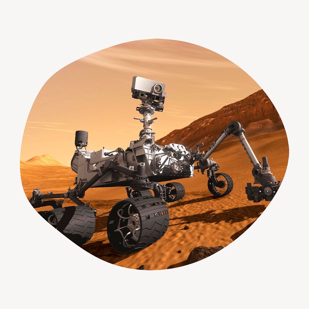 Curiosity rover badge, space exploration | Free Photo - rawpixel