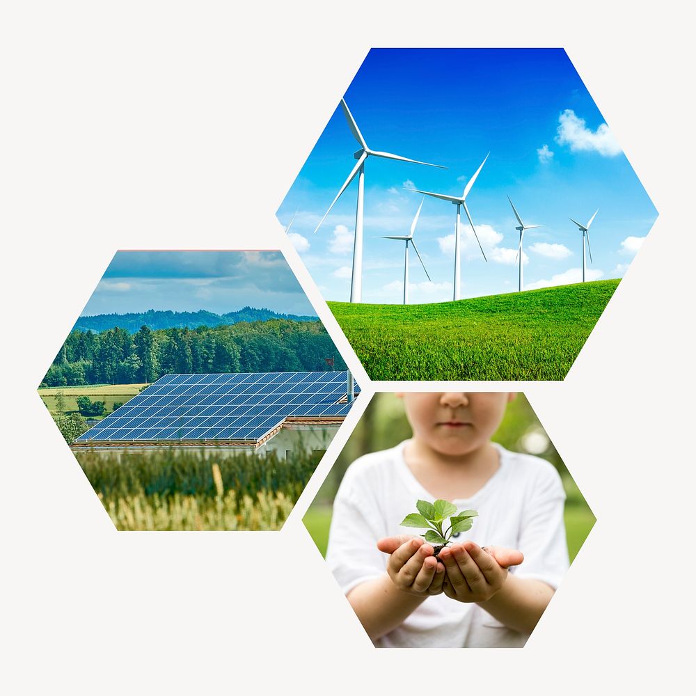 Renewable energy badge, sustainable environment | Free Photo - rawpixel