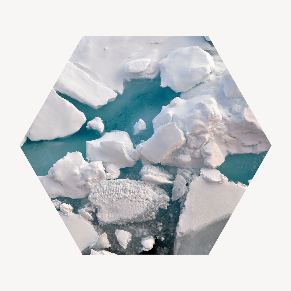 Melting ice badge, global warming | Free Photo - rawpixel