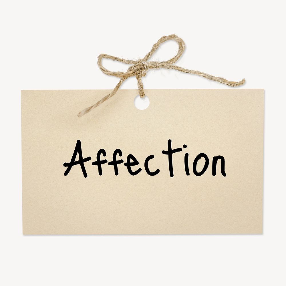 Affection word, brown paper string | Premium PSD - rawpixel