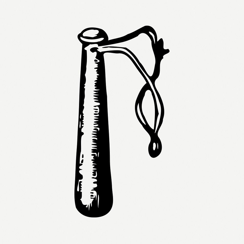 Police baton drawing, vintage weapon | Free PSD - rawpixel