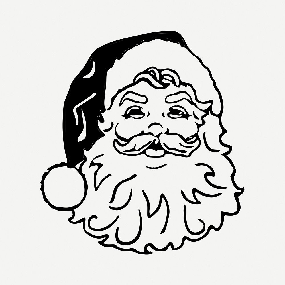 Santa Claus drawing, vintage Christmas | Free PSD - rawpixel