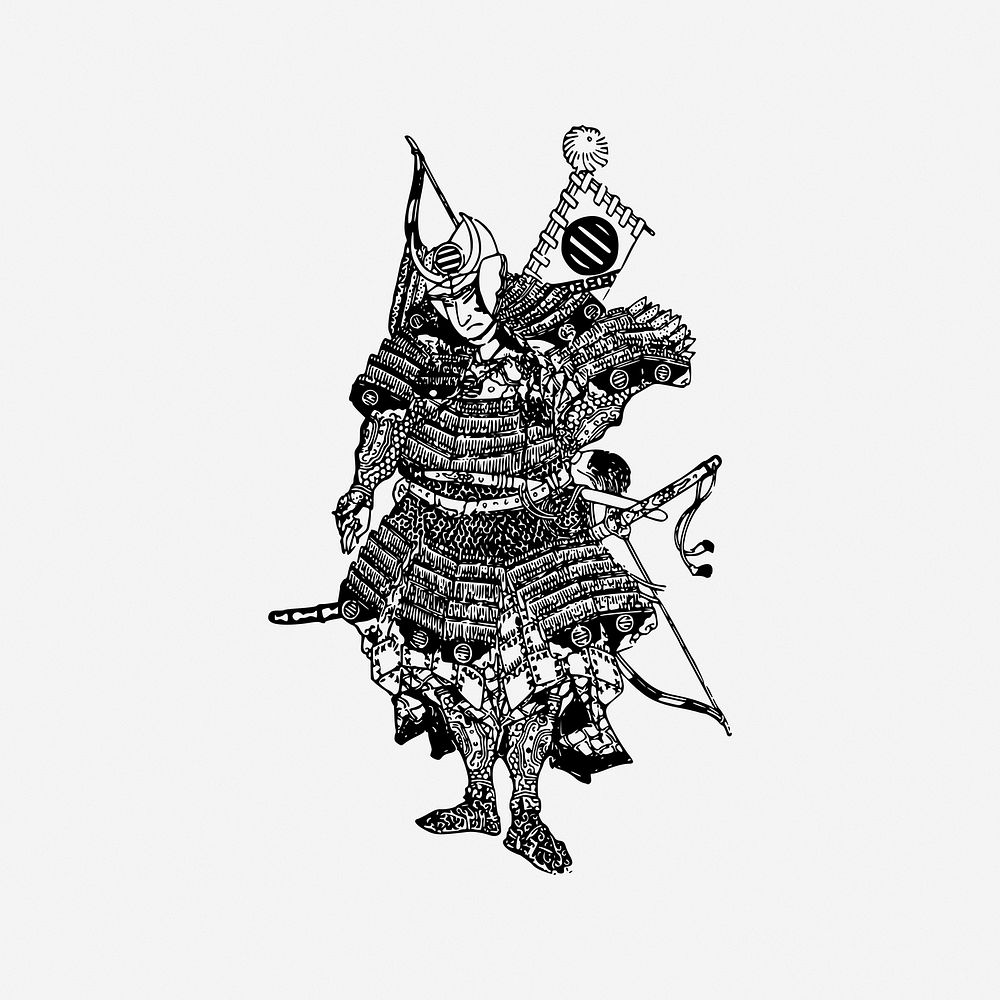 Japanese general, traditional soldier illustration | Free Photo ...