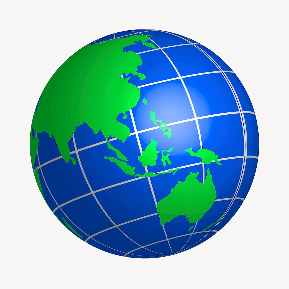 Globe grid clipart, business illustration | Free PSD - rawpixel