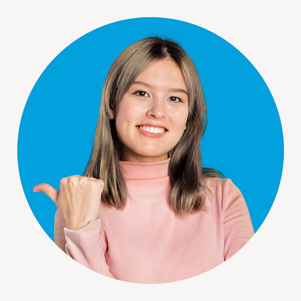 Teenage girl circle shape badge, | Free Photo - rawpixel