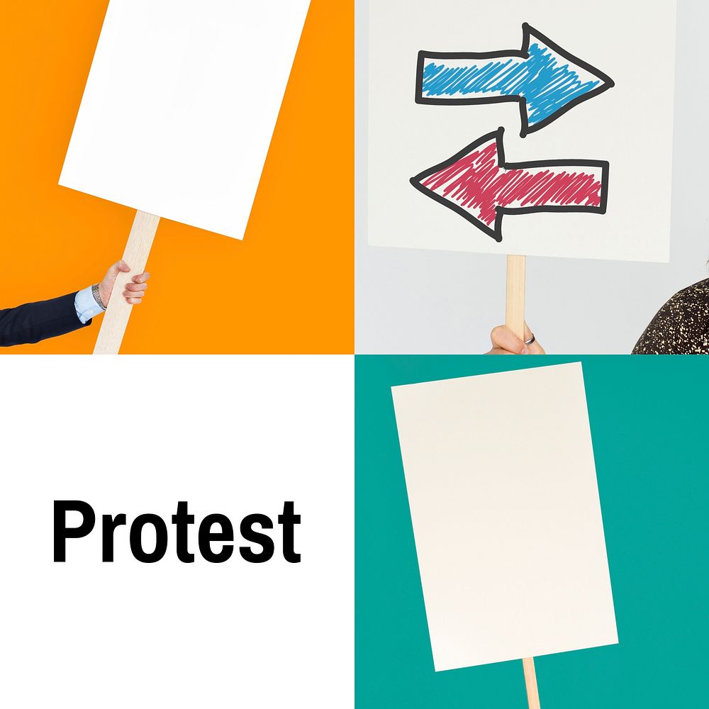 Hands holding board protest demonstration | Premium Photo - rawpixel