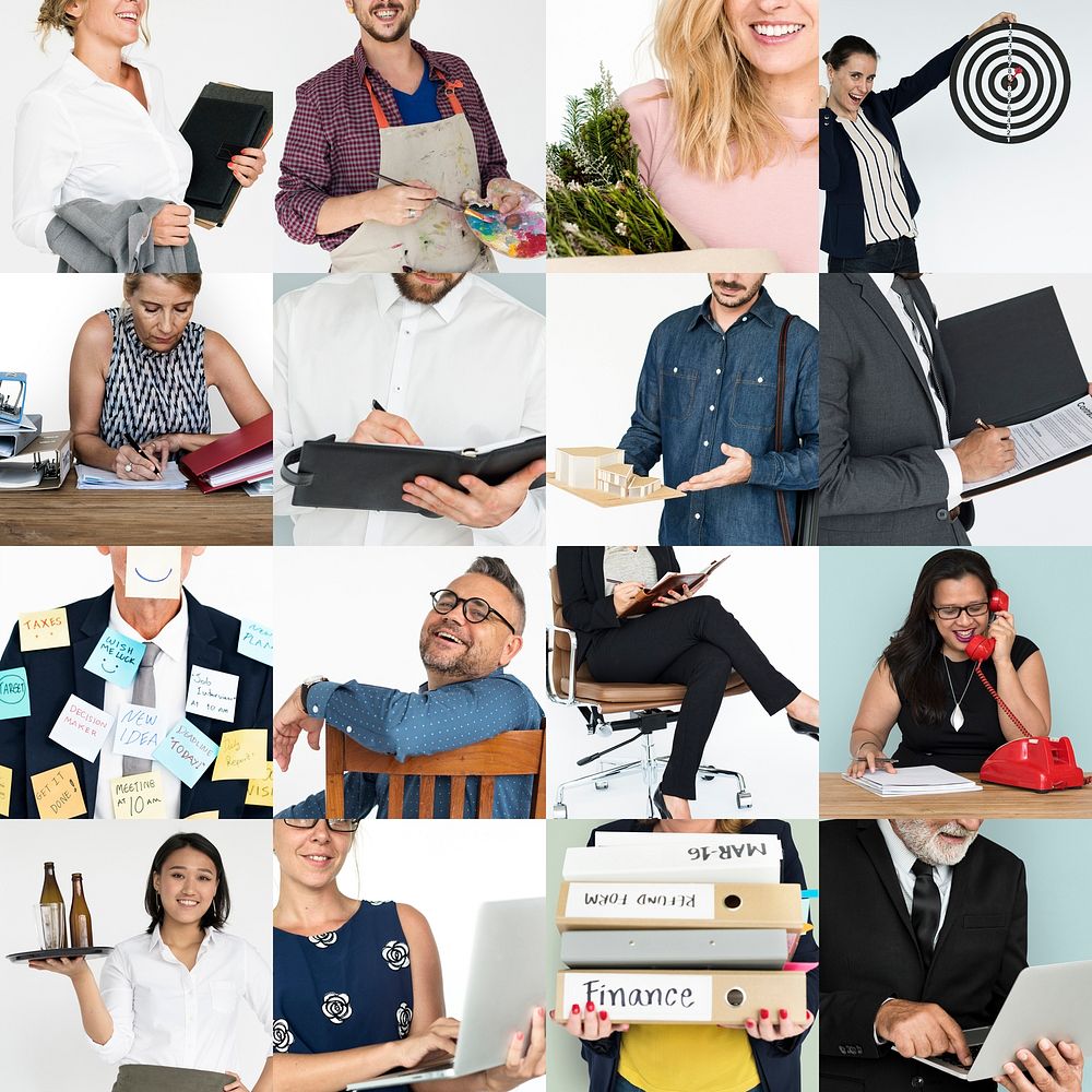 Collage people job occupation mixed | Premium Photo - rawpixel