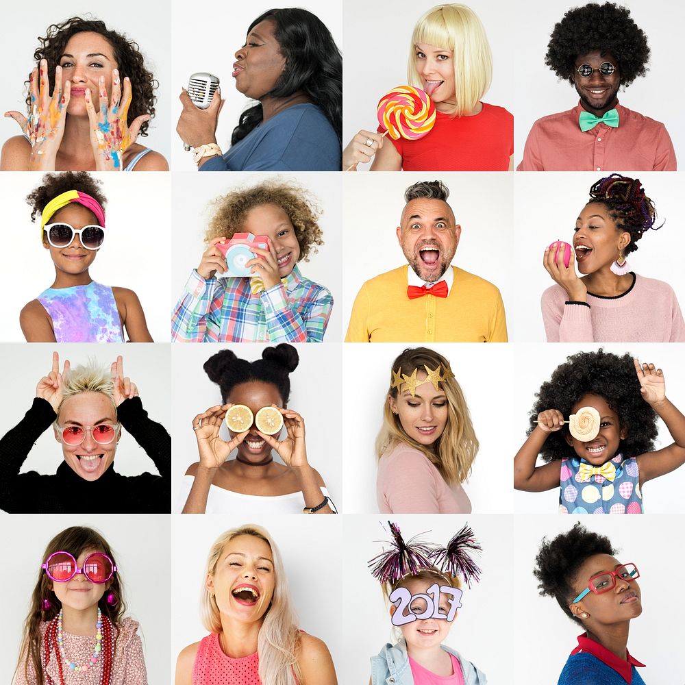 Collages diverse ethnic cheerful people | Premium Photo - rawpixel