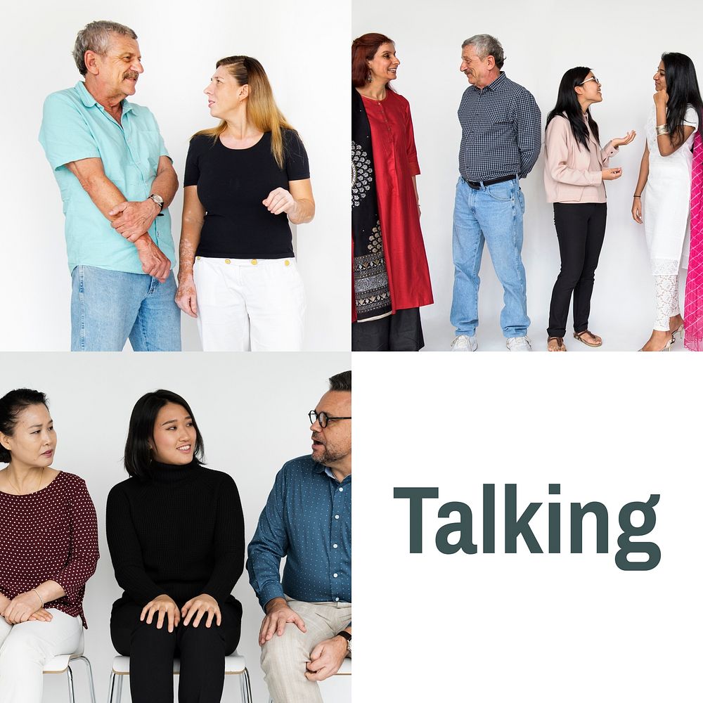 Talking communication conversation enjoyment sharing | Premium Photo ...