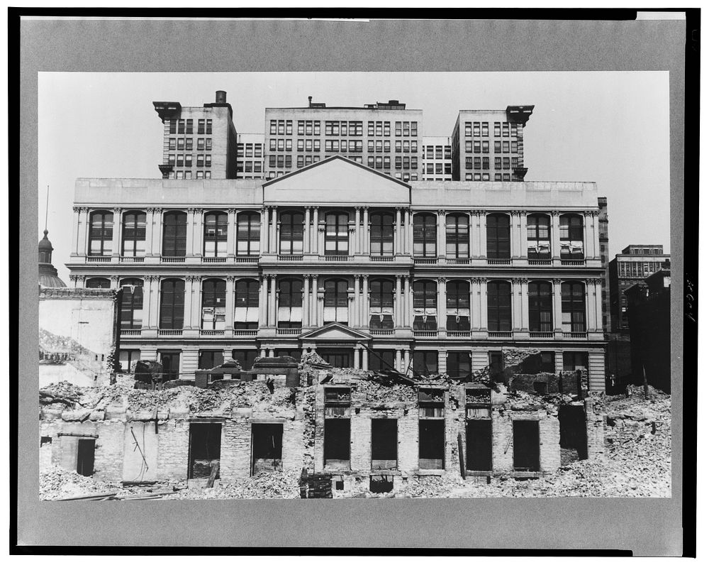 Tearing down buildings, St. Louis, | Free Photo - rawpixel